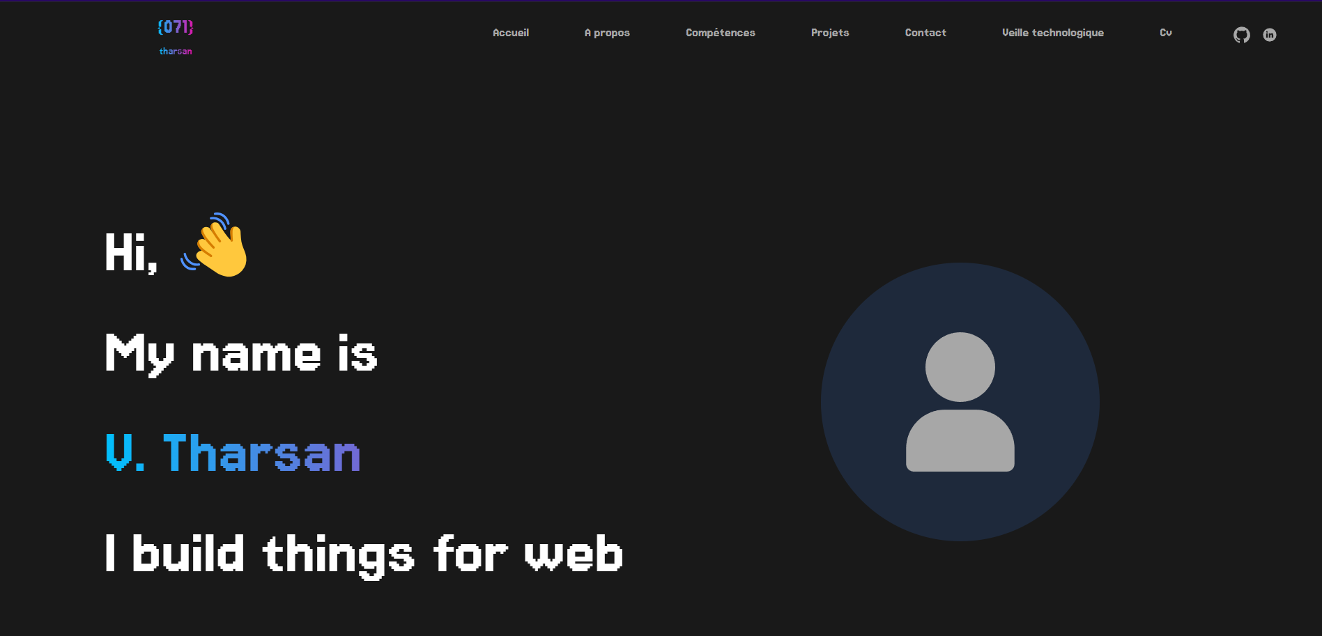 Tharsan - Portfolio & Développement Web